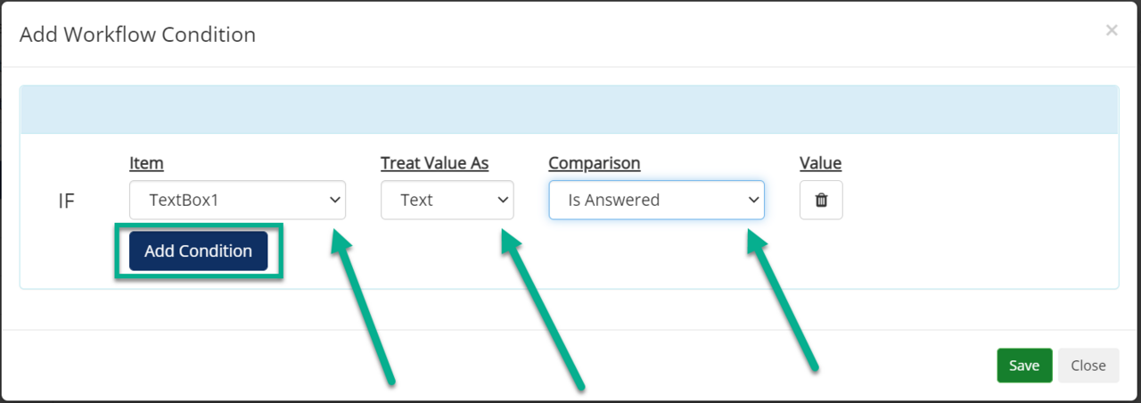 Workflow Condition Types | Dynamic Forms