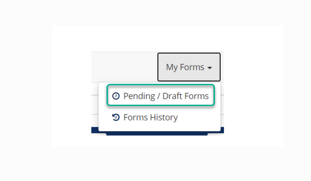 Accessing Pending/Draft Forms | Dynamic Forms